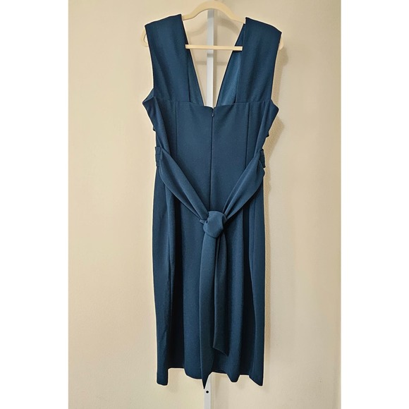 BHLDN | Dresses | Bhldn Womens Danica Tie Back Teal Sleeveless Sheath ...